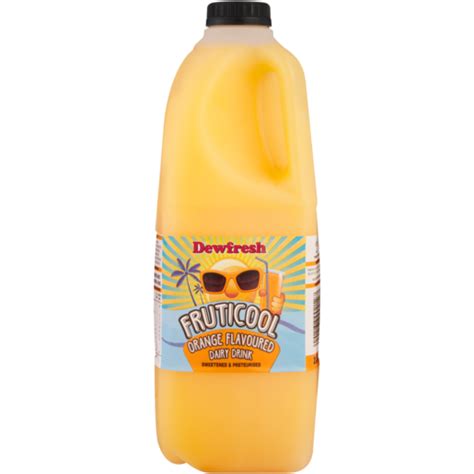 Dewfresh Fruticool Orange Flavoured Dairy Drink 2l Fresh Fruit Juice