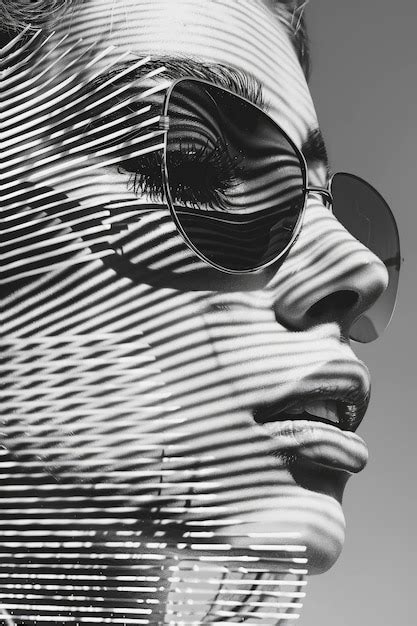 Premium Photo A Creative Monochrome Portrait Of A Girl In The Sunlight