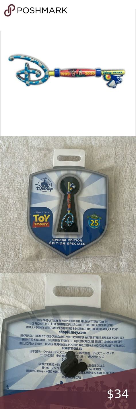 Nwt Disney Toy Story 25th Anniversary Key Pin Disney Toys Display
