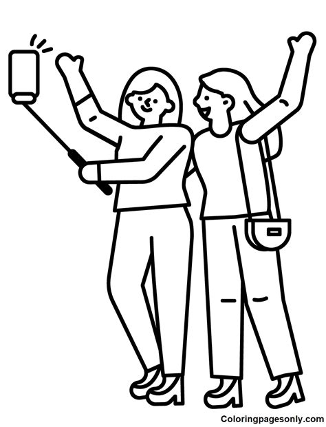 Desenhos De Selfie Para Colorir E Imprimir Pintar Grátis Online