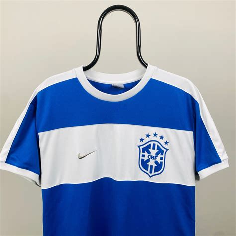00s Nike Brazil Football Shirt T Shirt Blue Large Clout Closet
