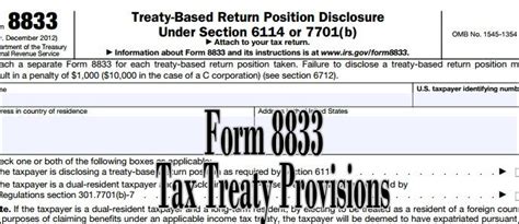Irs Form 8833 And Tax Treaties How To Minimize Us Tax