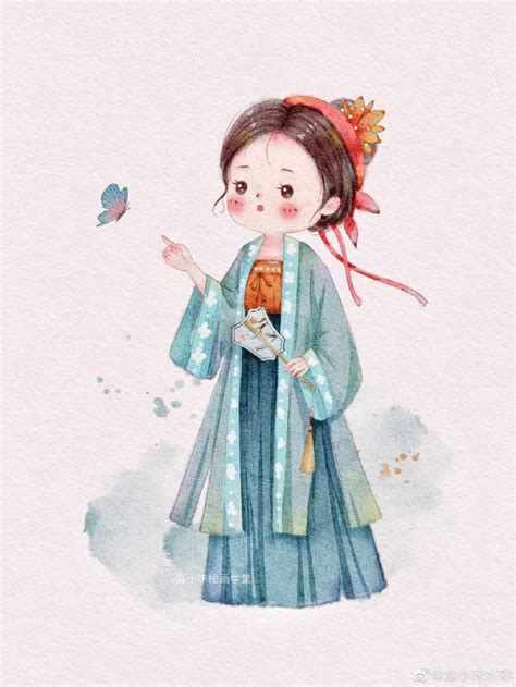 汉服q版古风汉服古风古装大山谷图库