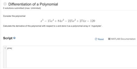 Solved Differentiation Of A Polynomial O Solutions Submitted Chegg