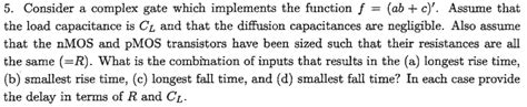 Solved Consider A Complex Gate Which Implements The Chegg