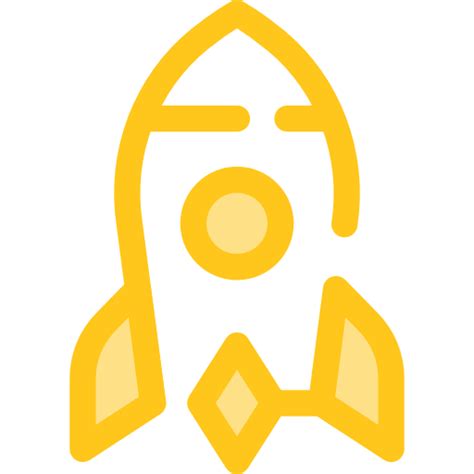 Rocket Monochrome Yellow Icon
