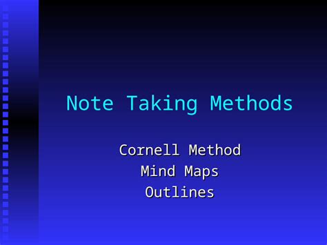 ppt note taking methods ppt dokumen tips