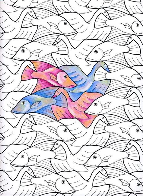 Escher Kunst Escher Art Mc Escher Tessellation Patterns Doodle