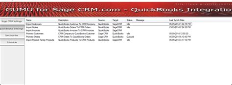 Gumu For Sage Crm Quickbooks Integration Synchronization Processes Sage Crm Tips Tricks