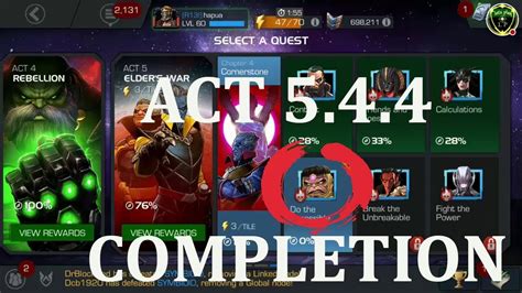 Act 5 4 4 Completion Modok Boss Marvel Contest Of Champion YouTube