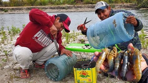 Como Hacer Trampa Para Camarones Langostinos De RÍo River Shrimp Trap