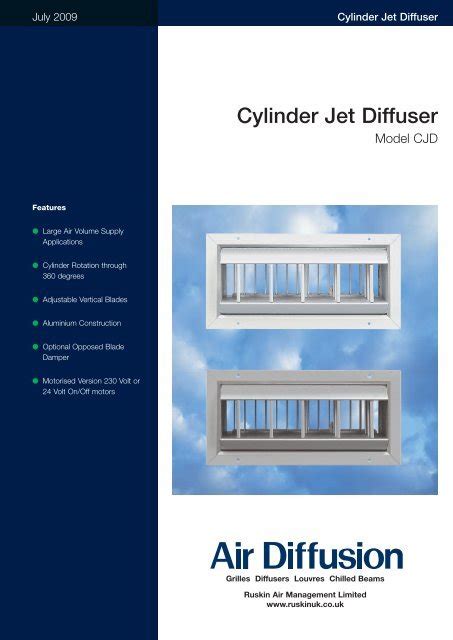 Cjd Cylinder Jet Diffuser Air Diffusion