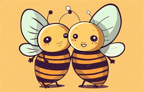 Cartoon Bees Flying