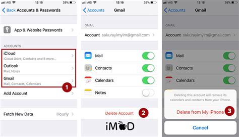 วธเพมหรอลบบญชอเมลของแอป Mail เมล ใน iOS