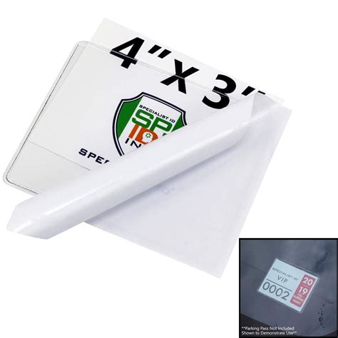 10 Pack Parking Permit Holder For Car Windshield Clear Adhesive