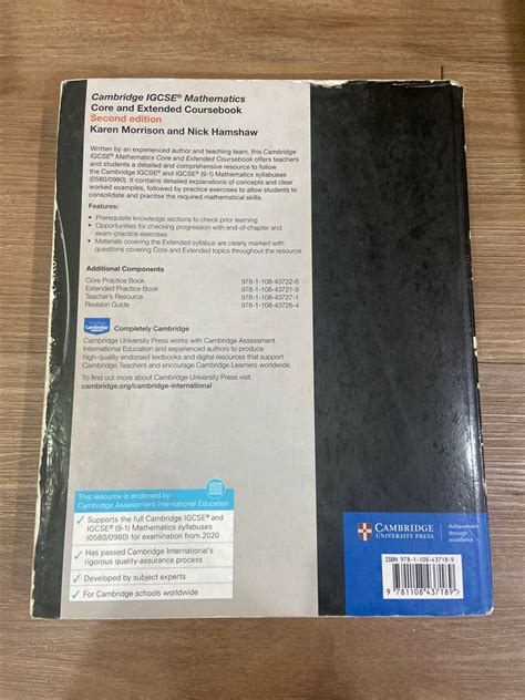 Cambridge Igcse Mathematics Core And Extended Coursebook Second Edition