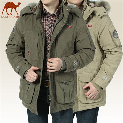 Earth Camel骆驼男装正品加厚棉衣中长款棉衣棉袄冬季棉服外套卫华