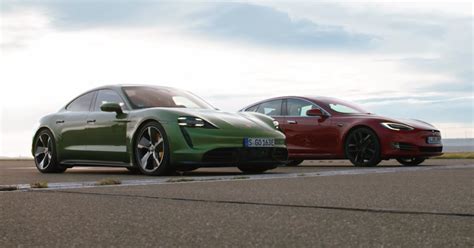 Watch Porsche Taycan Turbo Take On Tesla Model S In Top Gear Drag