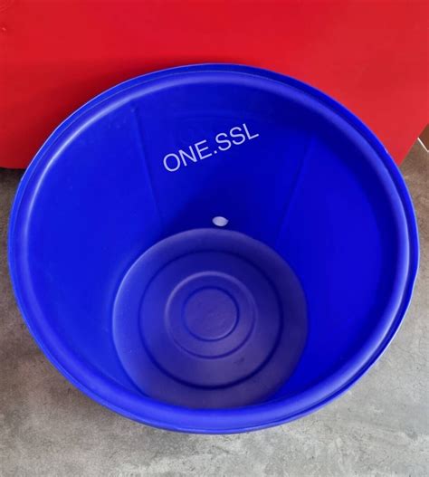 ถังกลมปากกว้าง 200ลิตร เกรดa เนื้อหนา ทำบ่อปลา อ่างน้ำเด็ก แช่ตัวนักกีฬา แช่สมุนไพร กว้าง76 สูง