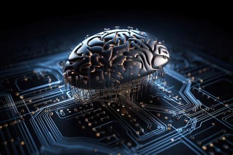 Premium Ai Image Ai Generated An Illustration Of Ai Electronic Chip In Form Of A Human Brain