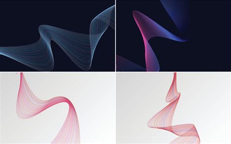 Wave Curve Abstract Vector Background Pack For A Trendy And Stylish Look 19222922 Vector Art At