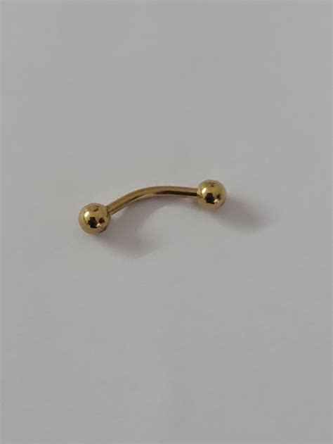 Micro curvo Aço Cirúrgico PVD Gold Piercing Express