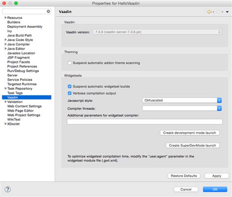 Vaadin Plug In For Eclipse