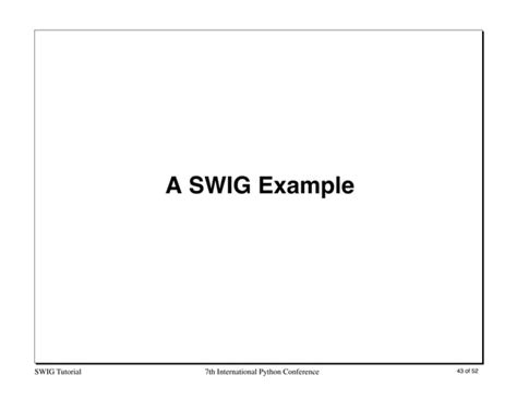 Interfacing Cc And Python With Swig Pdf
