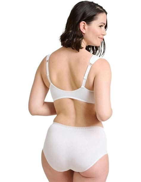 Sans Complexe Clara Wirefree Front Close Bra With Lace In White Myer