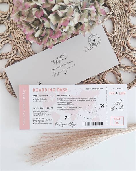 Boarding Pass Invitation Artofit