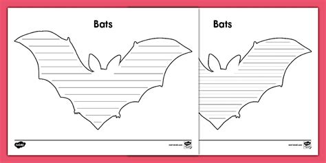 Bat Writing Template Teacher Made Twinkl