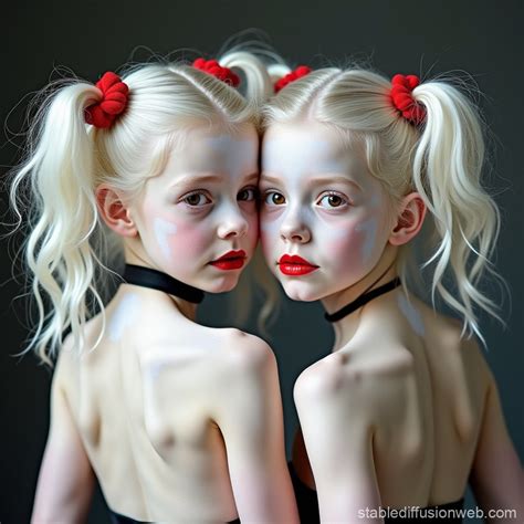 Emma And Twin Sibling Body Paint Photoshoot Stable Diffusion Online