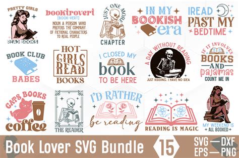 Book Lover Svg Bundlereading Svg Bundle Graphic By Regulrcrative