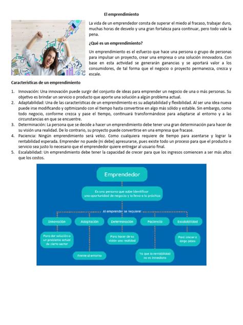 El Emprendimiento 1 Pdf Iniciativa Empresarial Innovación