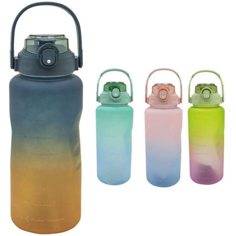 Garrafa de Água Motivacional Squeeze 2L Multicolor C Adesivos