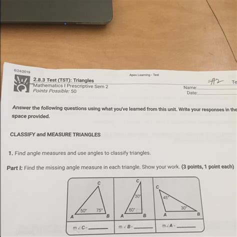 Test On Triangles Classification