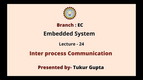 Embedded System Inter Process Communication Aktu Digital Education