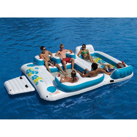 Blue Lagoon Giant Floating Island Raft Lake Float 6 People