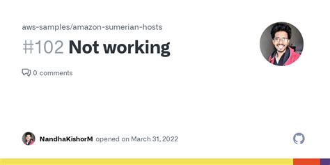 Not Working · Issue 102 · Aws Samplesamazon Sumerian Hosts · Github
