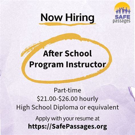 Safe Passages On Linkedin Friendly Reminder We Are Hiring After School