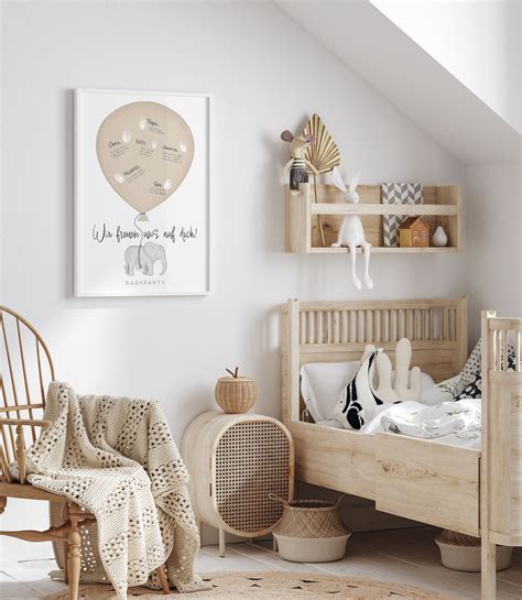 Gästebuch Poster Babyparty Elefant Etsy de