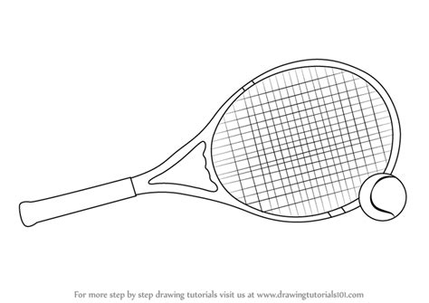 Learn How To Draw Tennis Racket And Ball Other Sports Step By Step