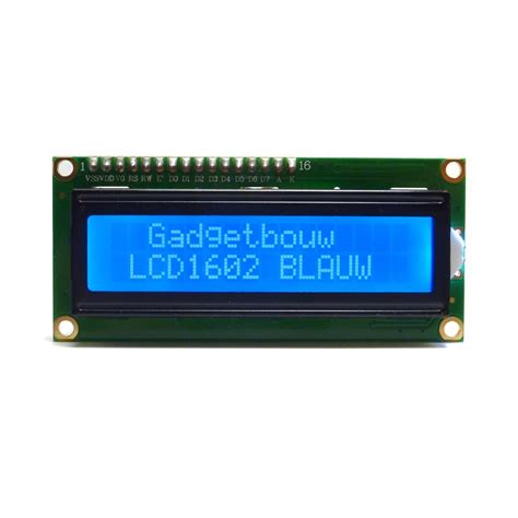 1602 LCD Display Module Blauw Of Groen 162 Gadgetbouw Nl