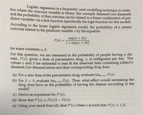 solved logistic regression is a frequently used modelling