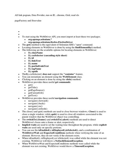Selenium Pdf Selenium Software X Path