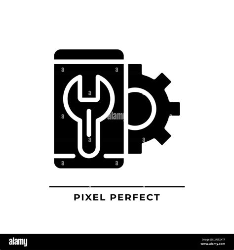 Smartphone Settings Black Glyph Icon Stock Vector Image And Art Alamy