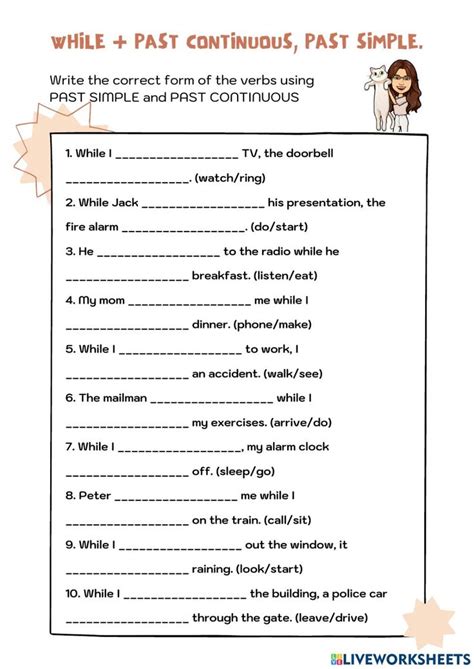 While Past Continuous Past Simple Worksheet In 2025 Continuity English As A Second Language