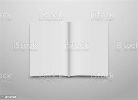 빈 현실적인 책 오픈 템플릿 회색 배경에 모의 커버 전단지 3d 벡터 그림 0명에 대한 스톡 벡터 아트 및 기타 이미지 0명 공란 광고 Istock
