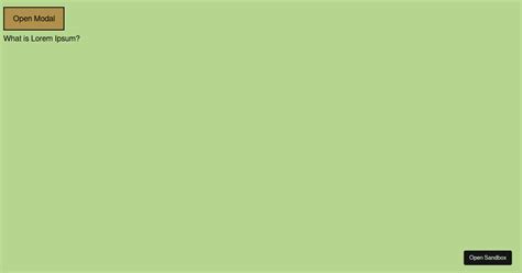 Modal Codesandbox
