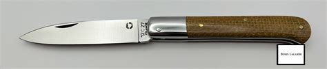 Couteau Artisanal Pliant Par Denis Lagarde Manche Crane